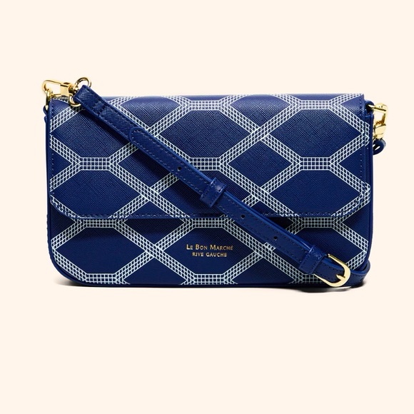 le bon marche | Bags | Le Bon Marche Crossbody Escalator Bag Navy Blue ...